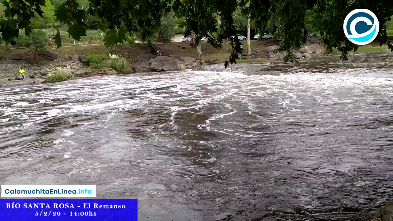 (VIDEO) Creciente del Río Santa Rosa, imágenes del Balneario El Remanso